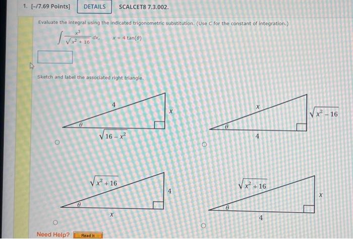 Solved Evaluate the integral using the indicated | Chegg.com