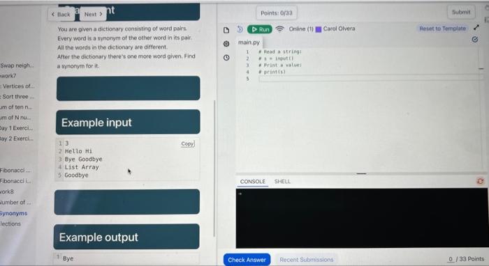 Solved You are given a dictionary consisting of word | Chegg.com