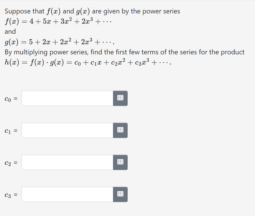 Solved Suppose that f(x) ﻿and g(x) ﻿are given by the power | Chegg.com