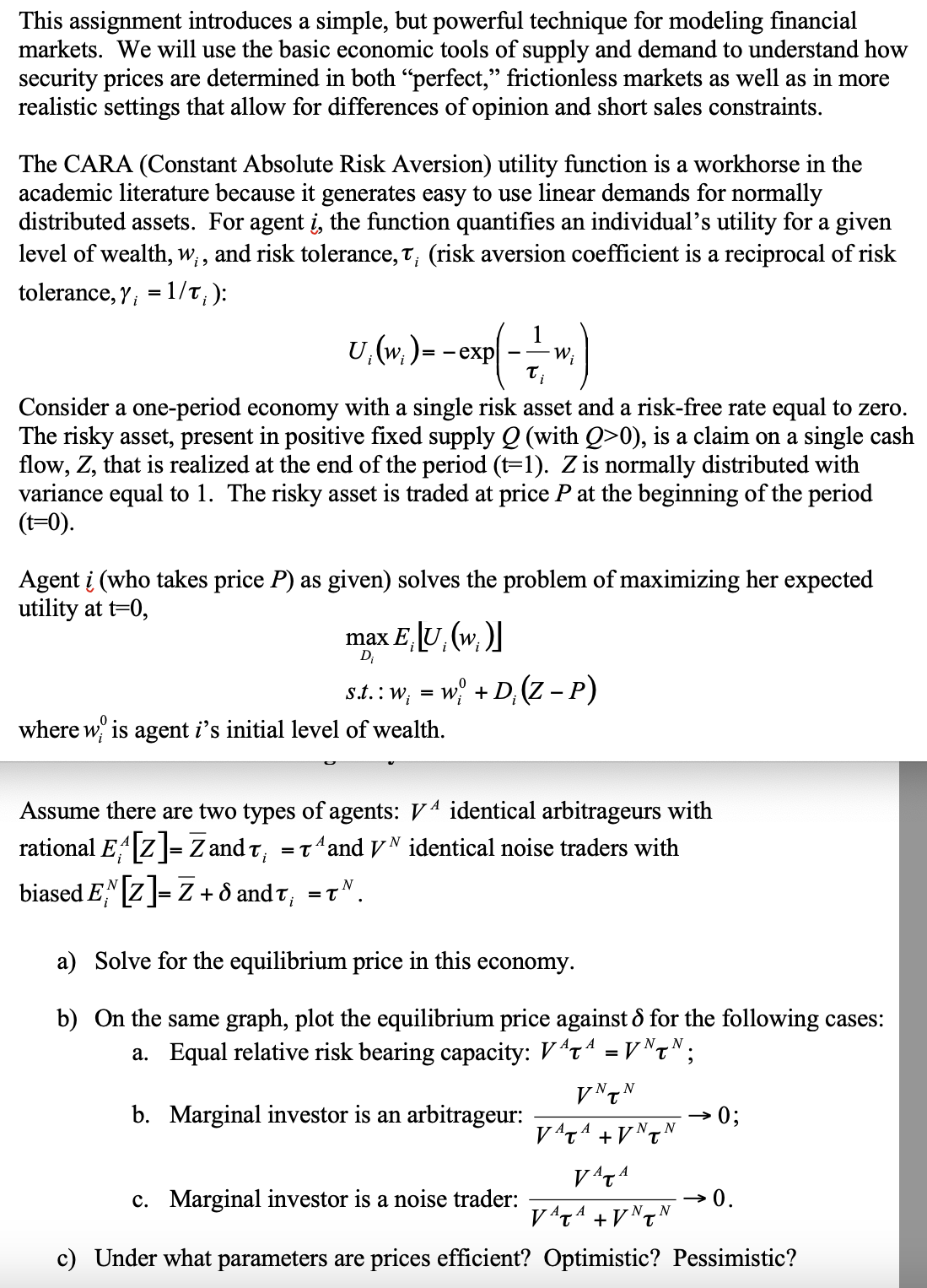 Solved Assume there are two types of ﻿agents: VA ﻿identical | Chegg.com
