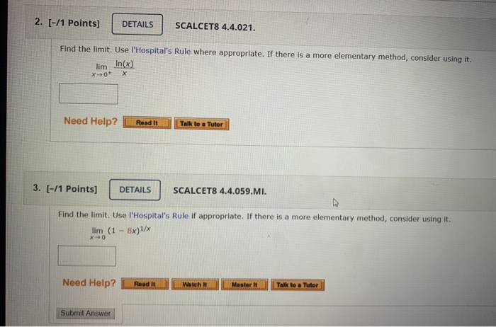 Solved 2. [-/1 Points] DETAILS SCALCET8 4.4.021. Find the | Chegg.com