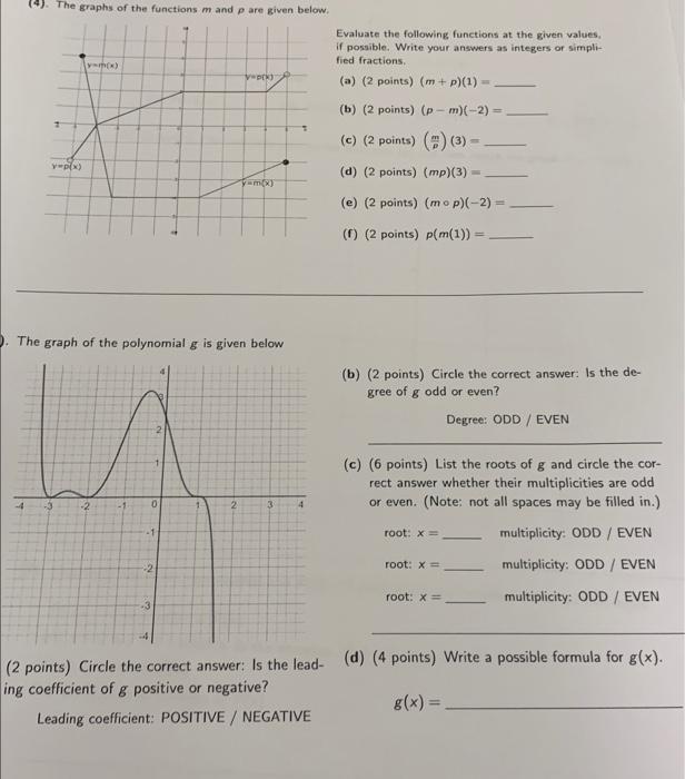 Solved (1). (a) (4 points) Select the CORRECT STATEMENT that | Chegg.com
