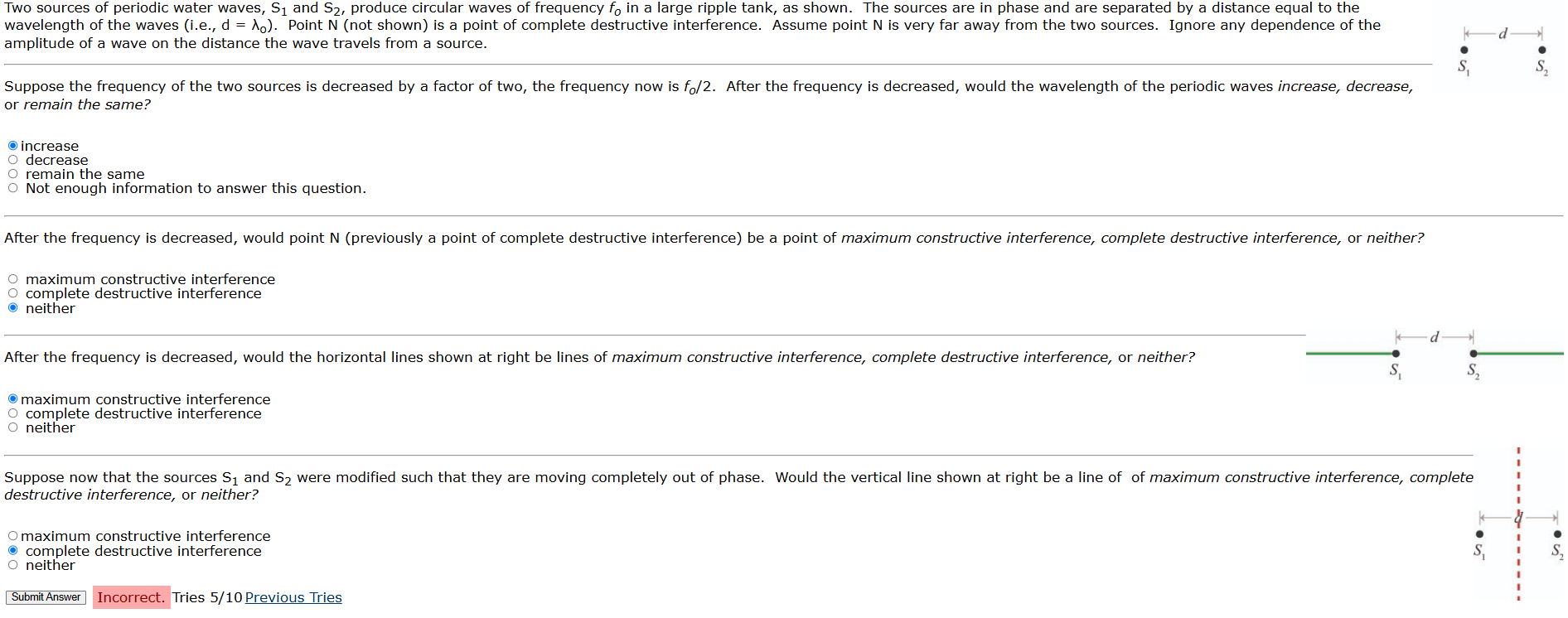 Solved amplitude of a wave on the distance the wave travels | Chegg.com