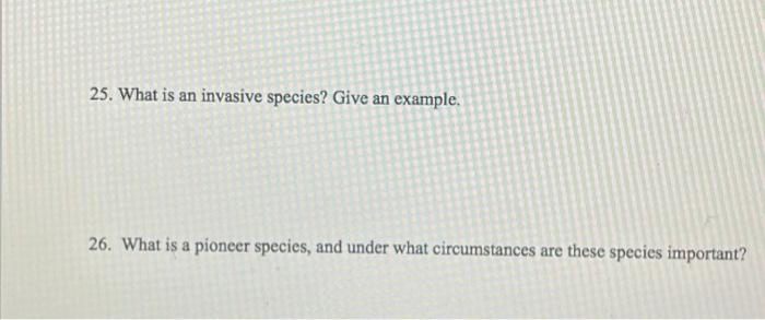 Solved 23. Fill in the following chart on interspecific | Chegg.com
