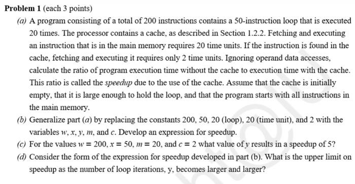 Solved Problem 1 (each 3 points) (a) A program consisting of | Chegg.com
