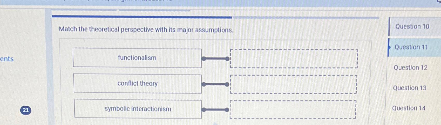 Solved Match the theoretical perspective with its major | Chegg.com