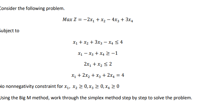 Solved Consider the following | Chegg.com