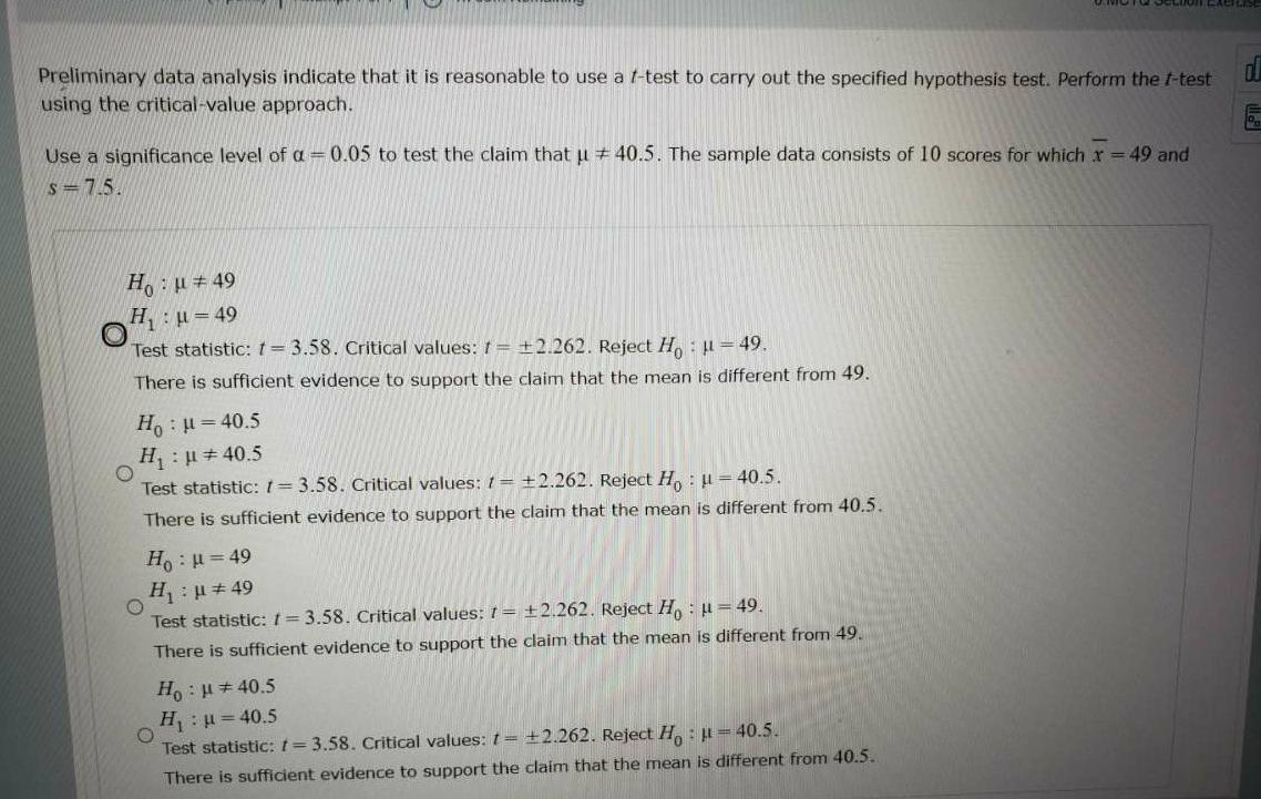 Solved a Preliminary data analysis indicate that it is | Chegg.com