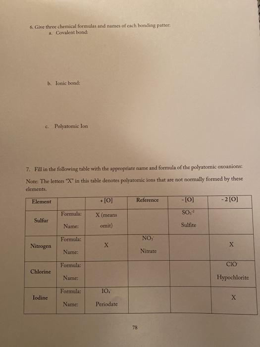 Solved 4. Fill in the empty boxes with the correct | Chegg.com
