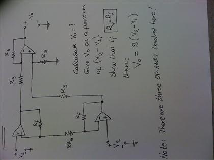 Solved Calculate V0 = ? Give V0 as a function of (V2 - V1) | Chegg.com
