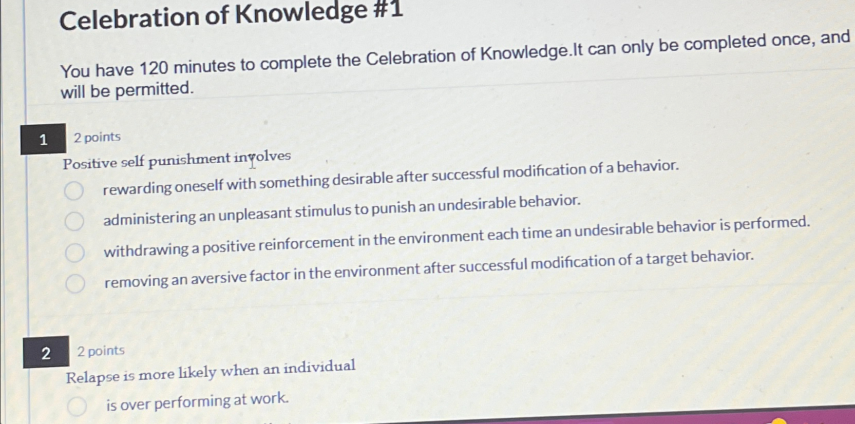 Solved Celebration of Knowledge #1You have 120 ﻿minutes to | Chegg.com