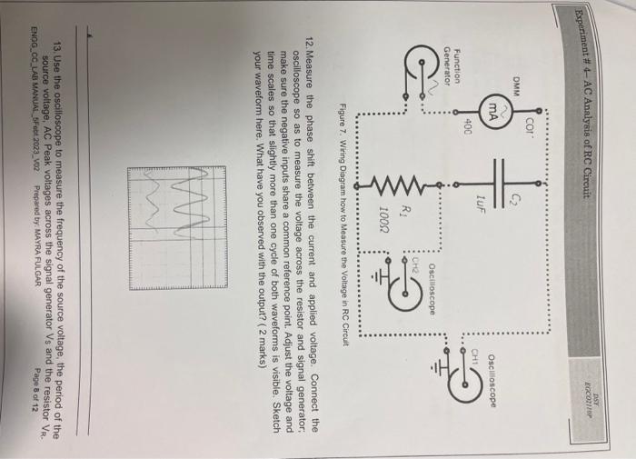Solved 12. Measure the phase shift between the current and | Chegg.com