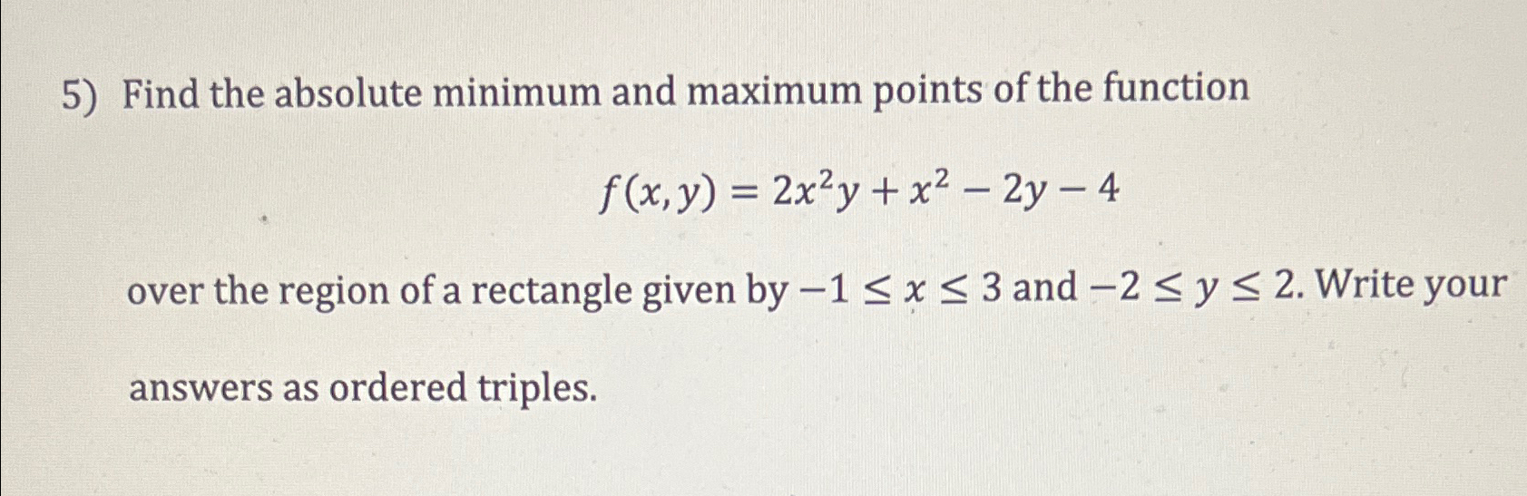 Find the absolute minimum and maximum points of the | Chegg.com