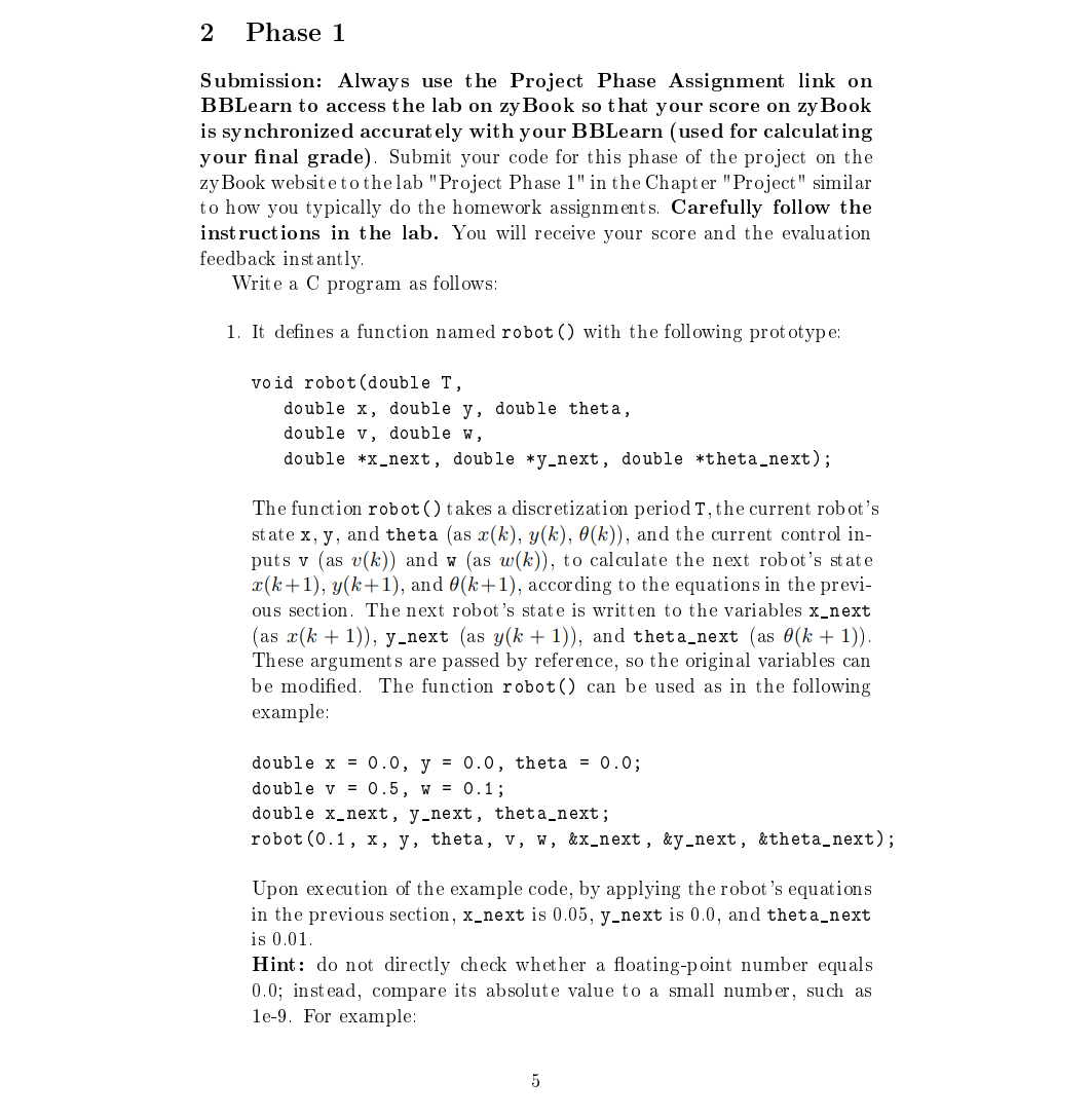 1 Simulation of Wheeled Robots 1.1 The Discrete-time | Chegg.com