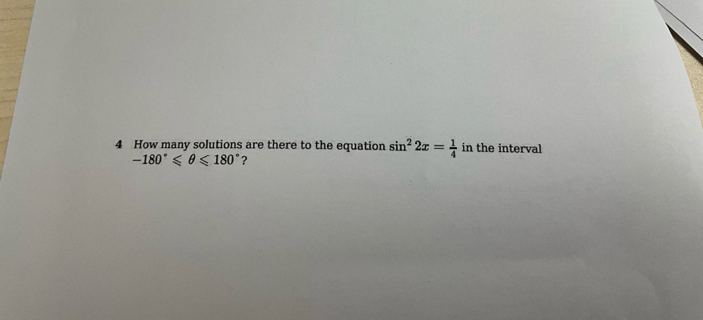Solved 4 ﻿How many solutions are there to the equation | Chegg.com