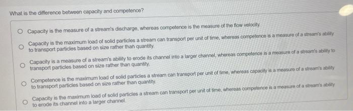 Solved What is the difference between capacity and | Chegg.com