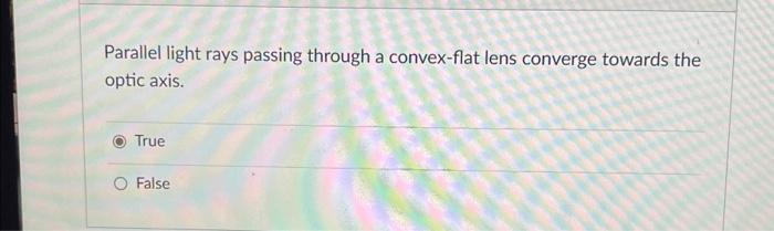 Solved Parallel light rays passing through a convex-flat | Chegg.com