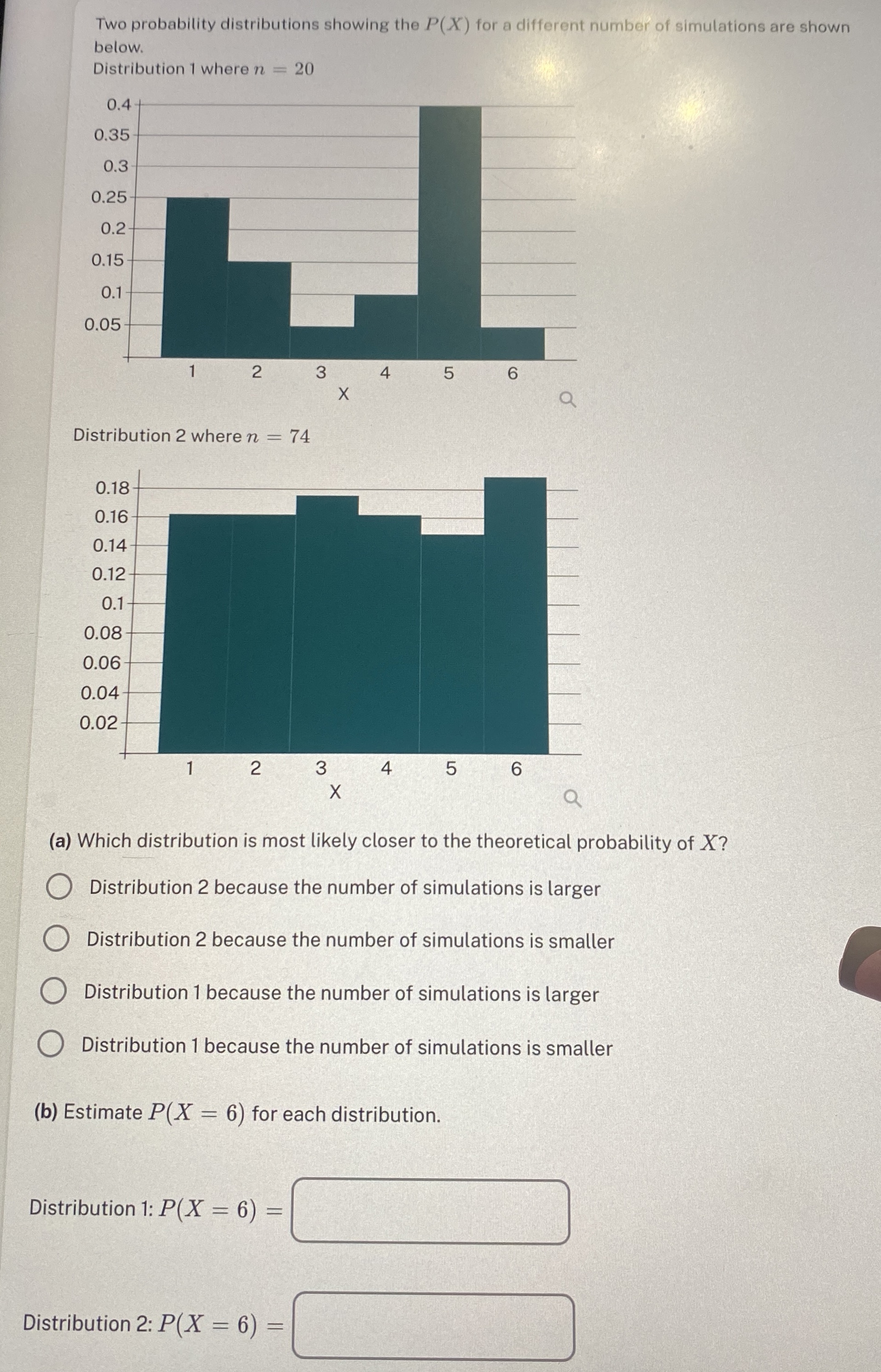 Solved Two probability distributions showing the P(x) ﻿for a | Chegg.com