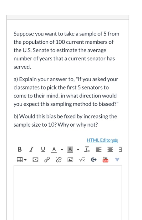 Solved Suppose you want to take a sample of 5 from the | Chegg.com