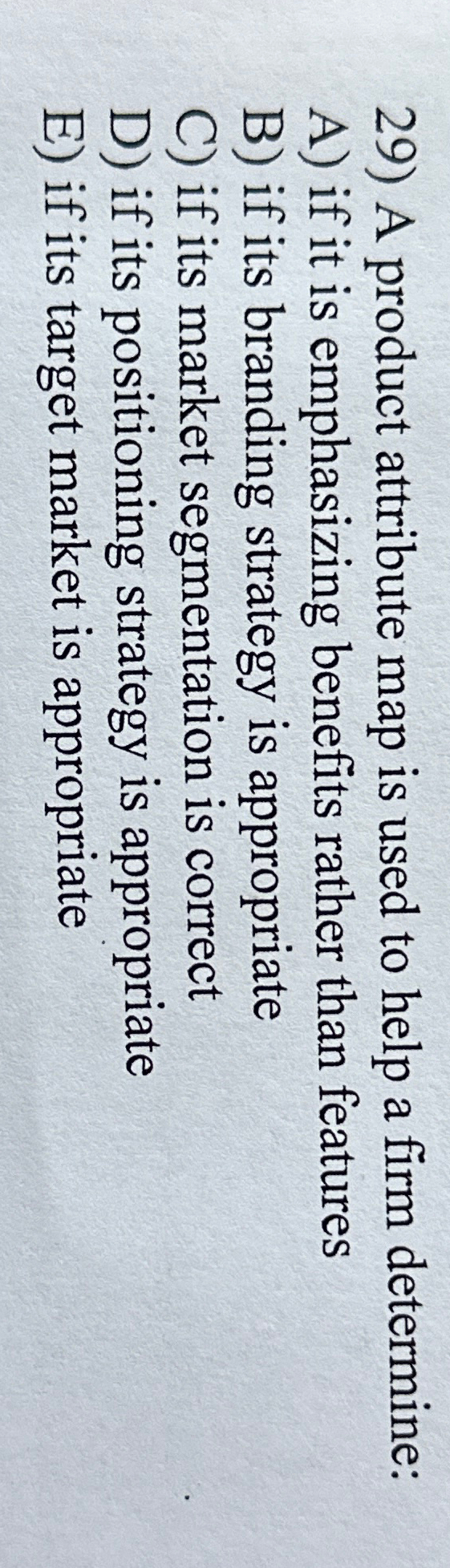 Solved A product attribute map is used to help a firm | Chegg.com