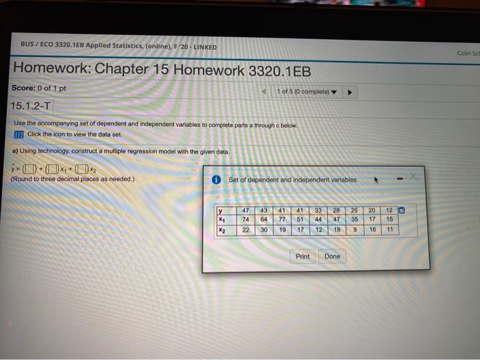 Solved b. interpret the meaning of the values for b1 and | Chegg.com