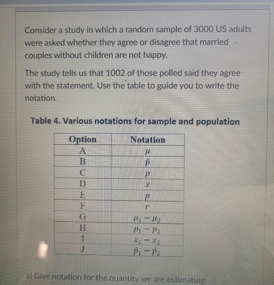 Solved Consider a study in which a random sample of 3000 US | Chegg.com