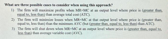 Solved What are three possible cases to consider when using | Chegg.com