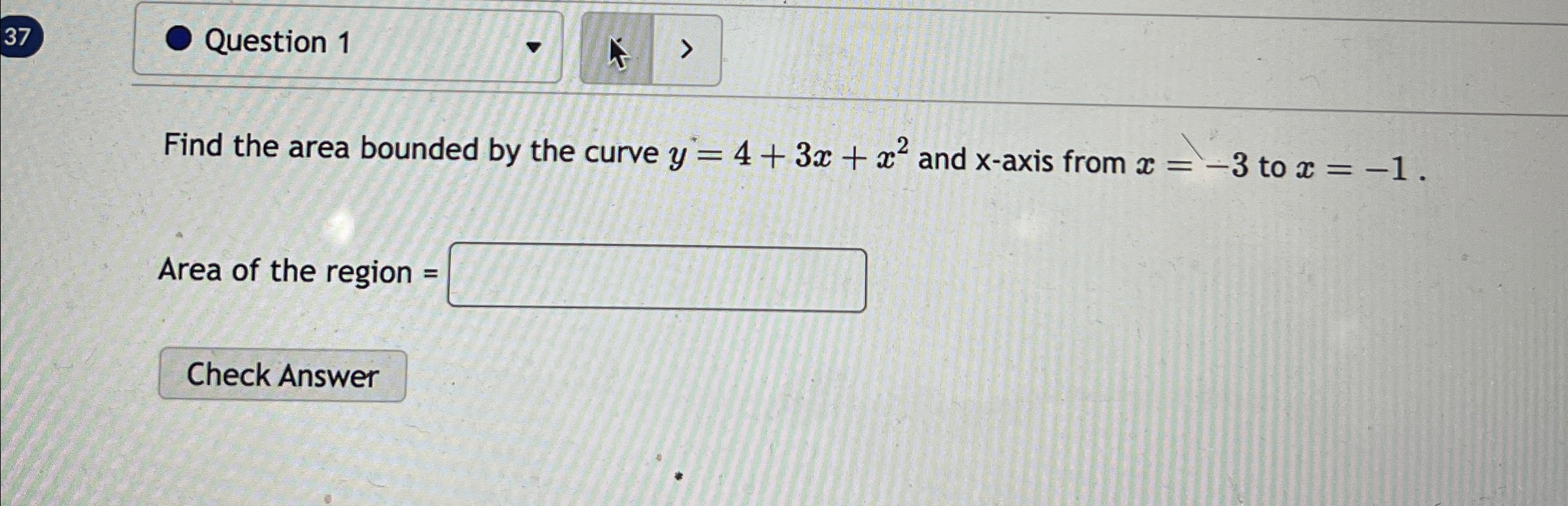 Solved 37Question 1Find the area bounded by the curve | Chegg.com Solved 37Question 1Find the area bounded by the curve | Chegg.com