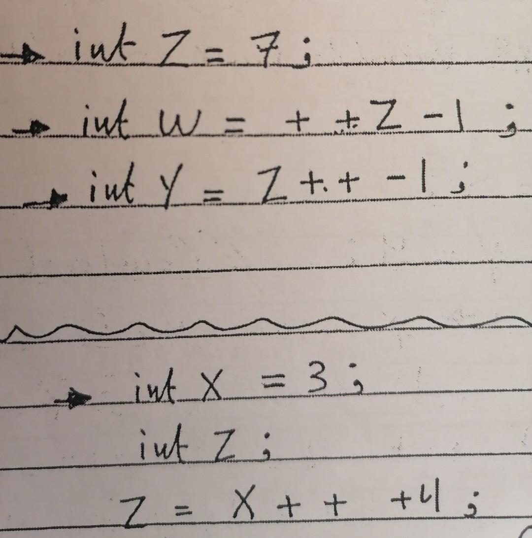 Solved int Z=7 iut w = + + Z-li to Z int y = Zt.t-1 ; + -1 | Chegg.com