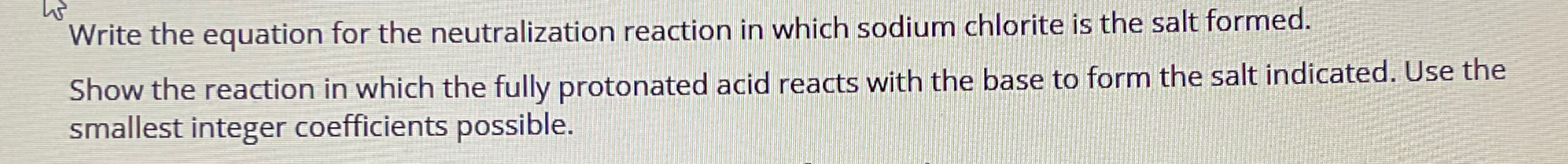 Solved Write the equation for the neutralization reaction in | Chegg.com