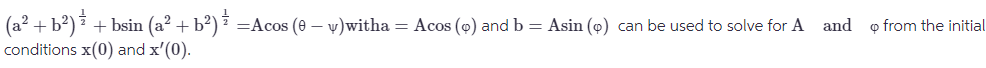 Solved acos(a2+b2)12+bsin(a2+b2)12=Acos(θ-ψ) ﻿with a=Acos(φ) | Chegg.com