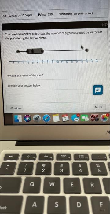 Solved The box-and-whisker plot shows the number of pigeons | Chegg.com