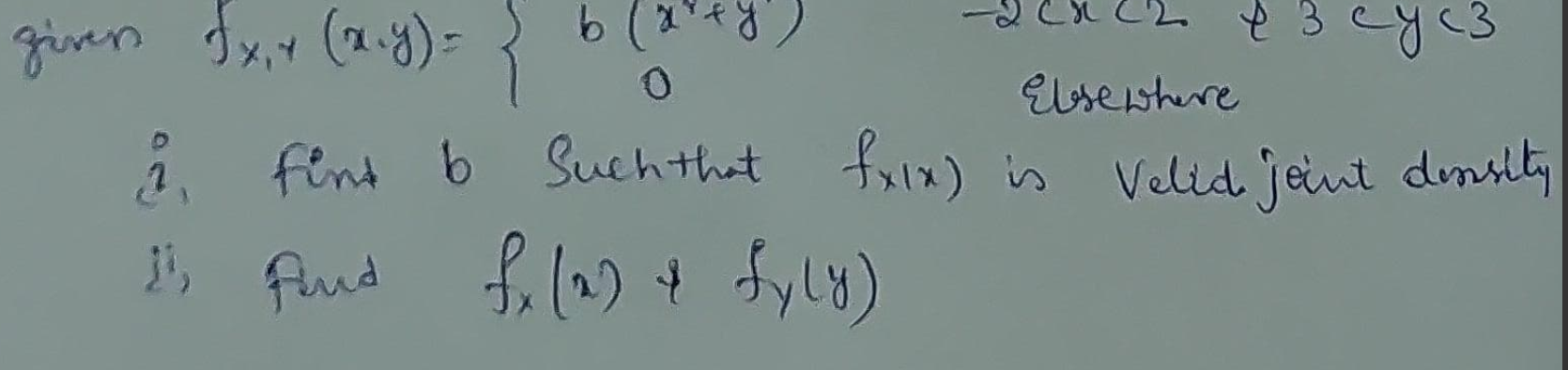 Solved given fx,y(x,y)={b(x2+y)20i. ﻿Fint b ﻿Such that fx(x) | Chegg.com