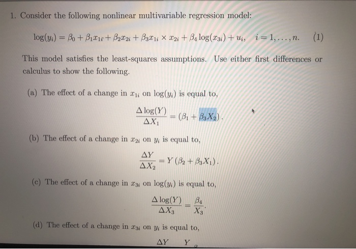Solved 1. Consider the following nonlinear multivariable | Chegg.com