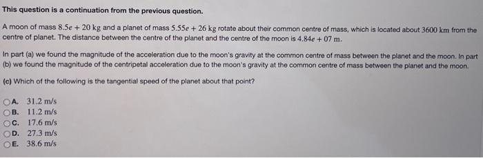 Solved This question is a continuation from the previous | Chegg.com
