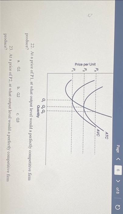 Solved At a price of P3, ﻿at what output level would a | Chegg.com