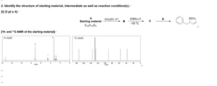 2. Identify the structure of startligg material, | Chegg.com