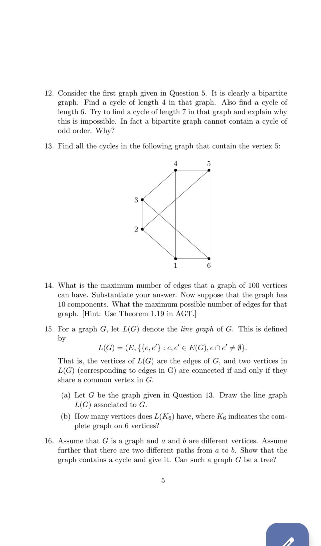 Solved Consider the first graph given in Question 5. ﻿It is | Chegg.com