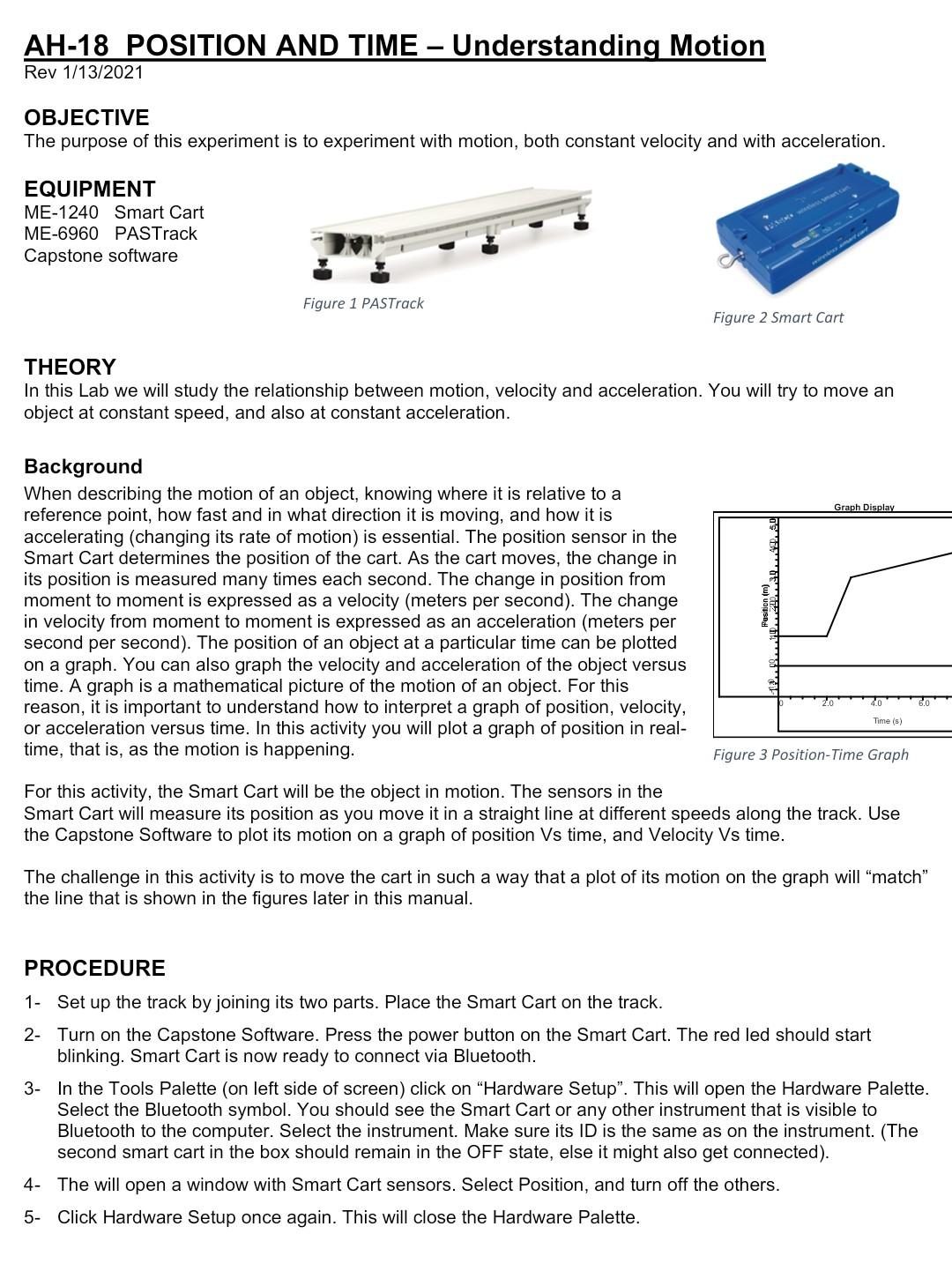 AH-18 POSITION AND TIME - Understanding Motion | Chegg.com