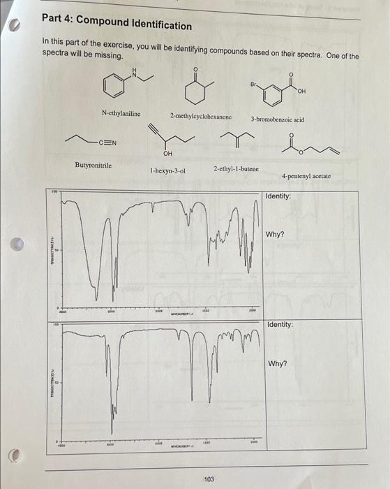 Solved Part 4: Compound Identification In this part of the | Chegg.com