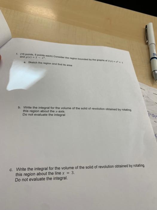 Solved 1. (15 points 5 point each) Conaider the ropion | Chegg.com