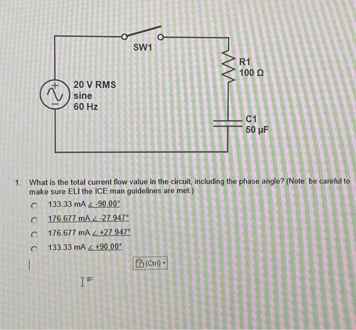 Solved 1. What is the total current flow value in the | Chegg.com