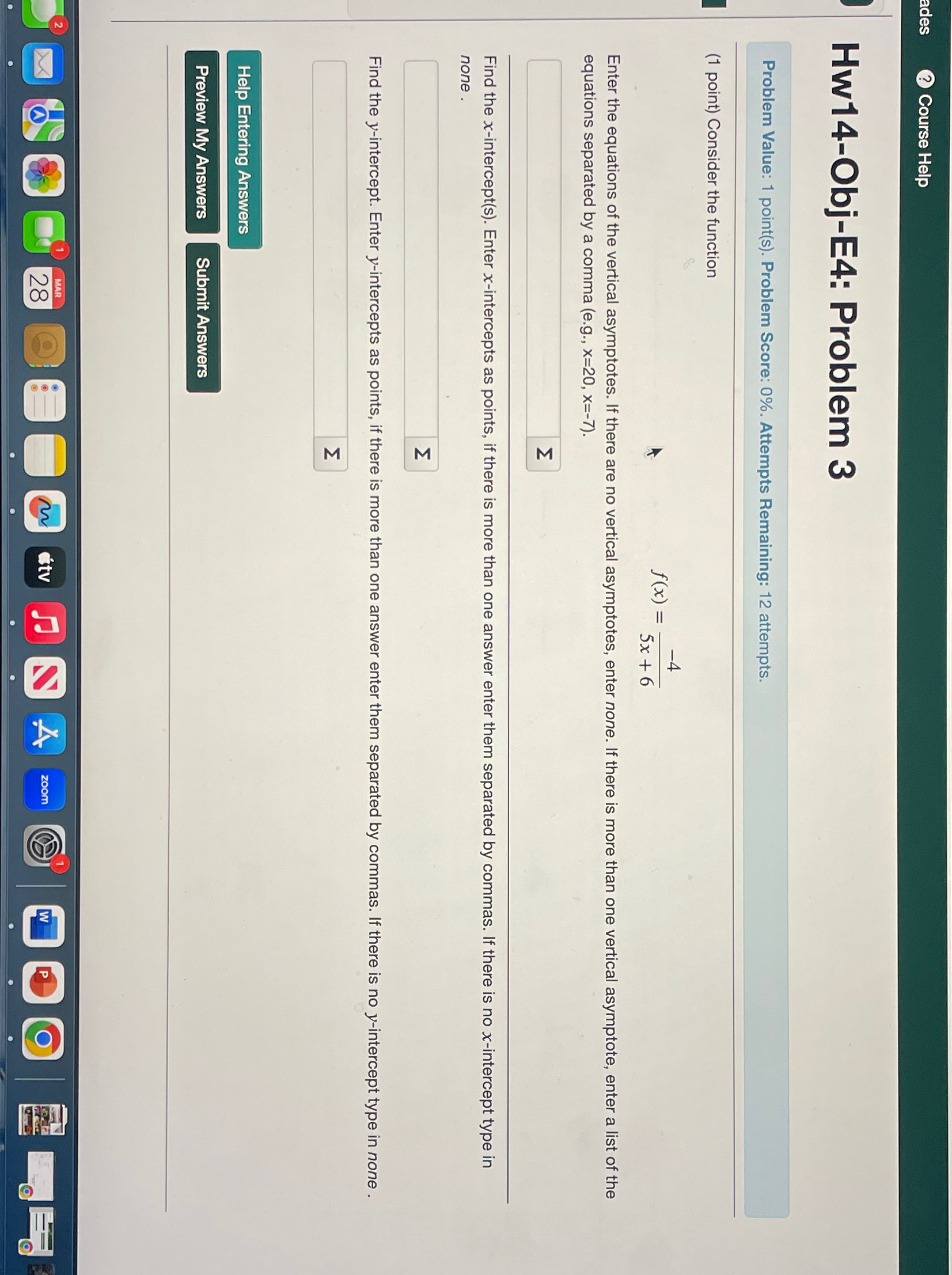 Solved ? ﻿Course HelpHw14-Obj-E4: Problem 3Problem Value: 1 | Chegg.com