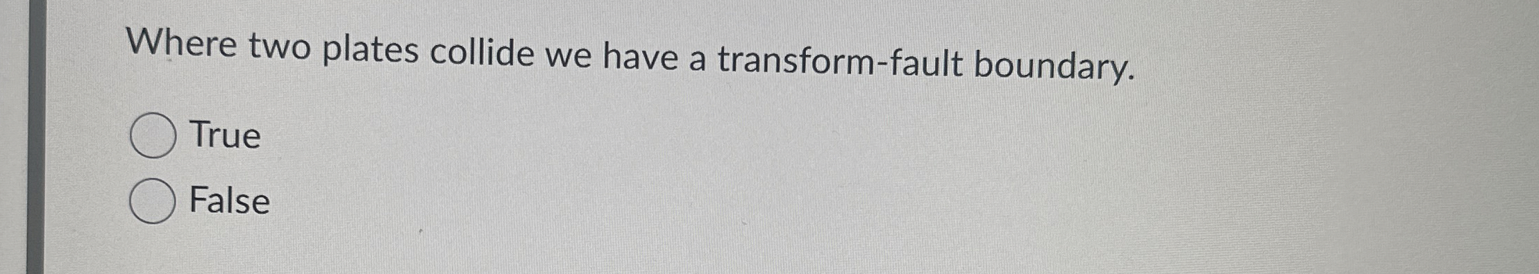 Solved Where two plates collide we have a transform-fault | Chegg.com