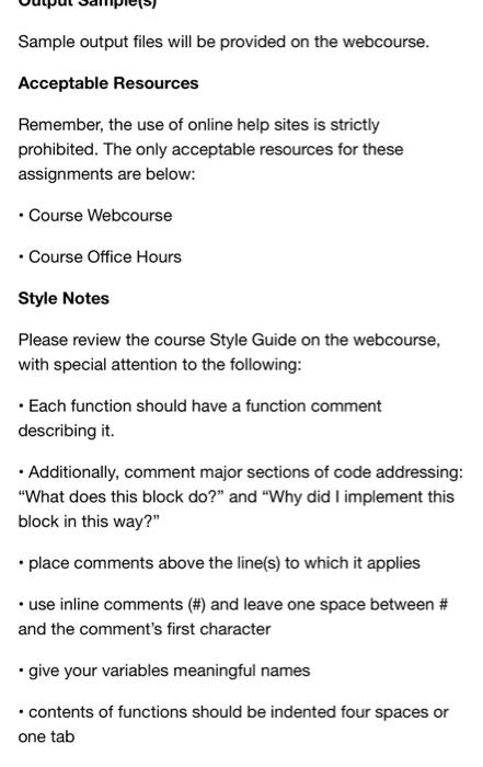 Solved Python languageDo not use f-strings, inline for | Chegg.com