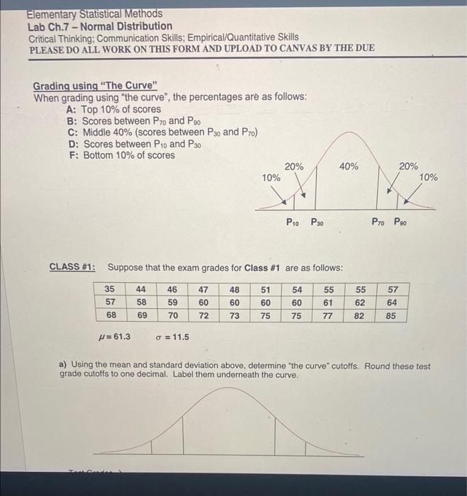 Solved Elementary Statistical Methods Lab Ch.7 - Normal | Chegg.com