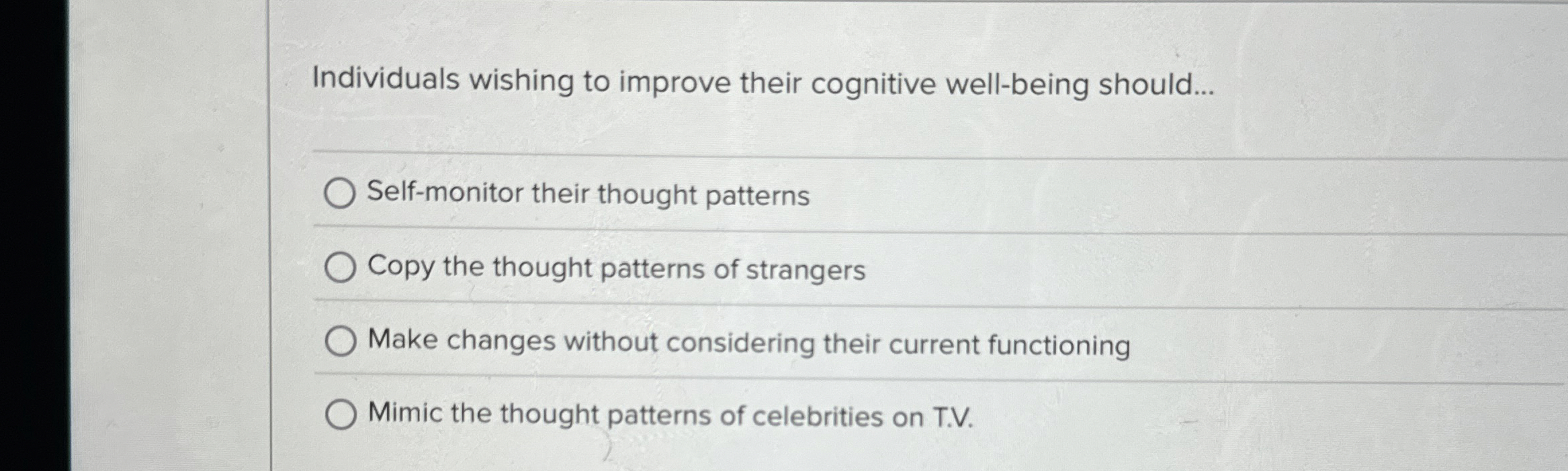 Solved Individuals wishing to improve their cognitive | Chegg.com