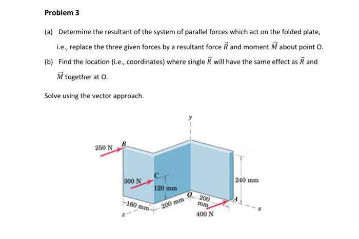 Solved Problem 3 (a) Determine the resultant of the system | Chegg.com
