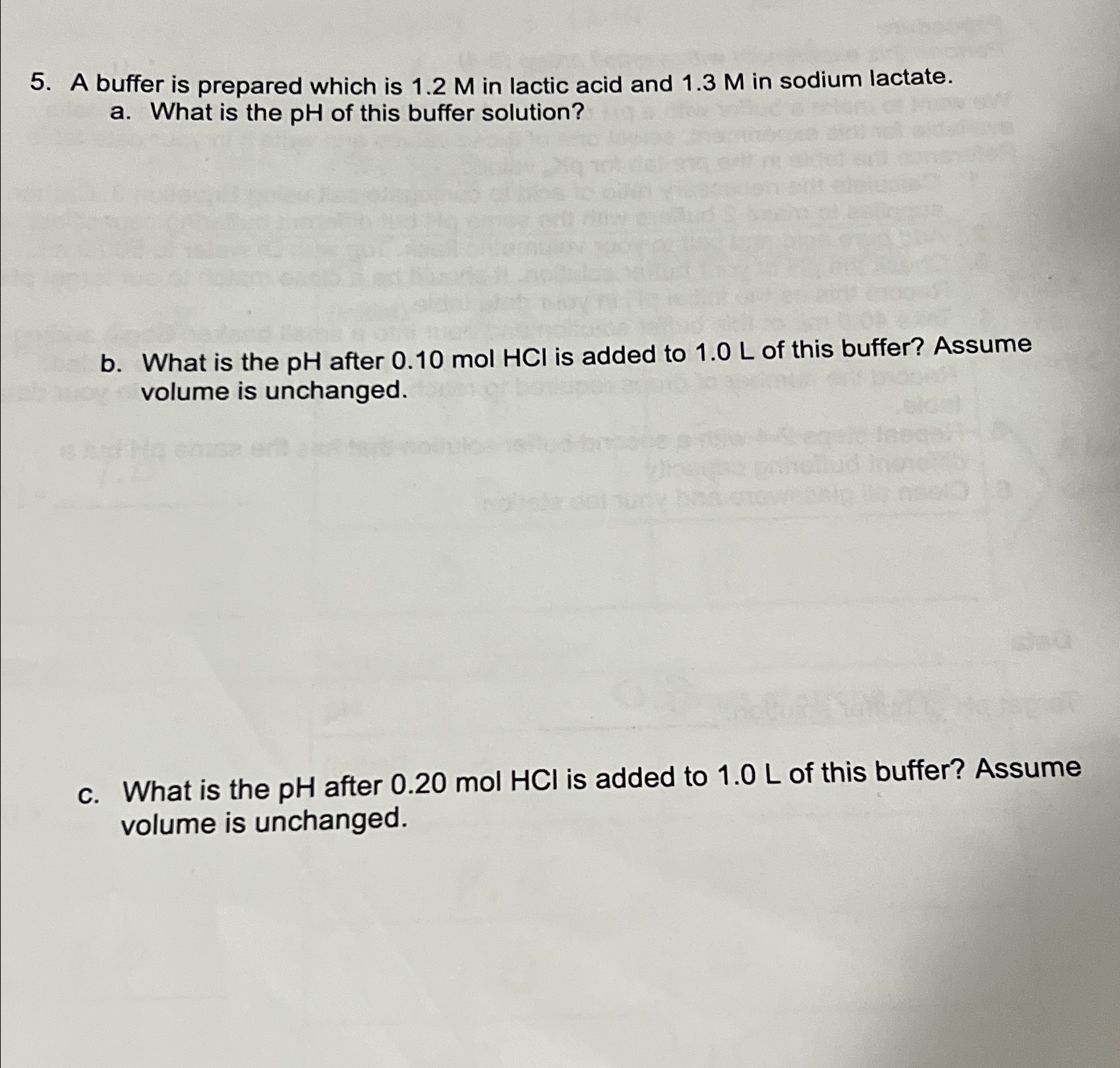 Solved A buffer is prepared which is 1.2M ﻿in lactic acid | Chegg.com