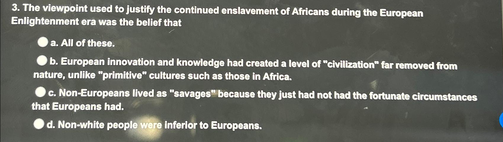 Solved The viewpoint used to justify the continued | Chegg.com